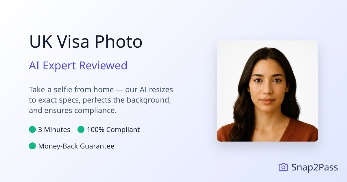 Take Your UK Visa Photo Online — 35x45mm AI Validated